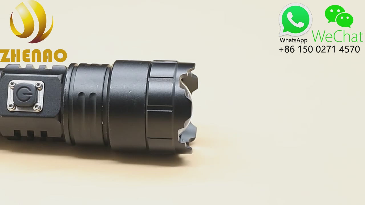 Super Strong LED Flashlight USB Rechargeable Torches Zoom Highlight Fl ...